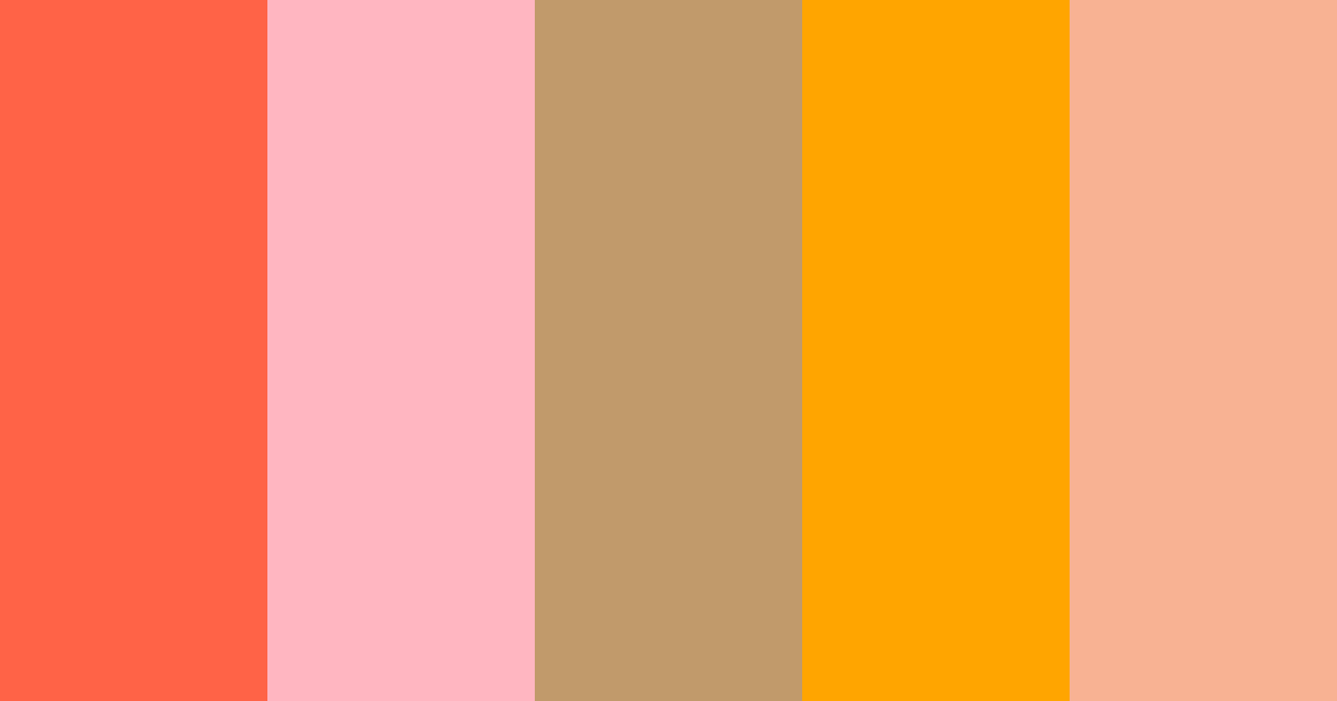 Fun Spring Tan Bright Apricot Crimson Color Palettes - ColorMagic