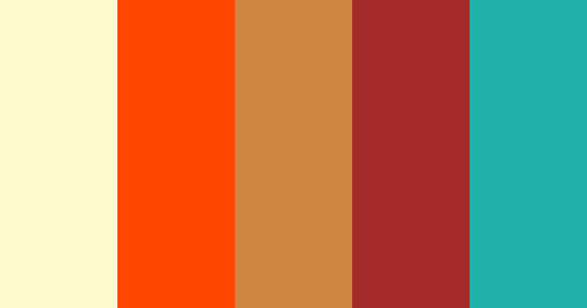 Light Coral Fall Crimson Teal Orange Color Palettes - ColorMagic