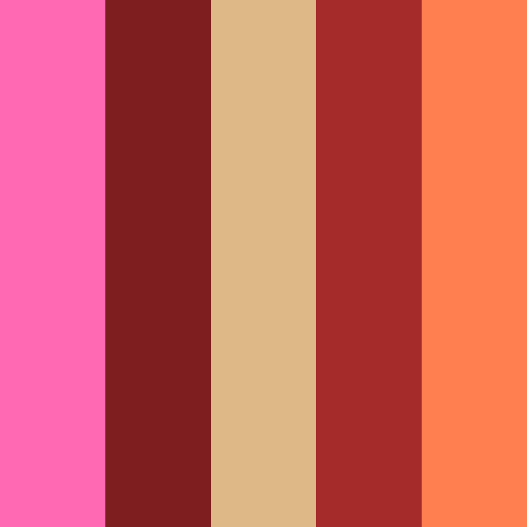 Pink Auburn Desert Crimson Orange Tan Color Palettes - ColorMagic