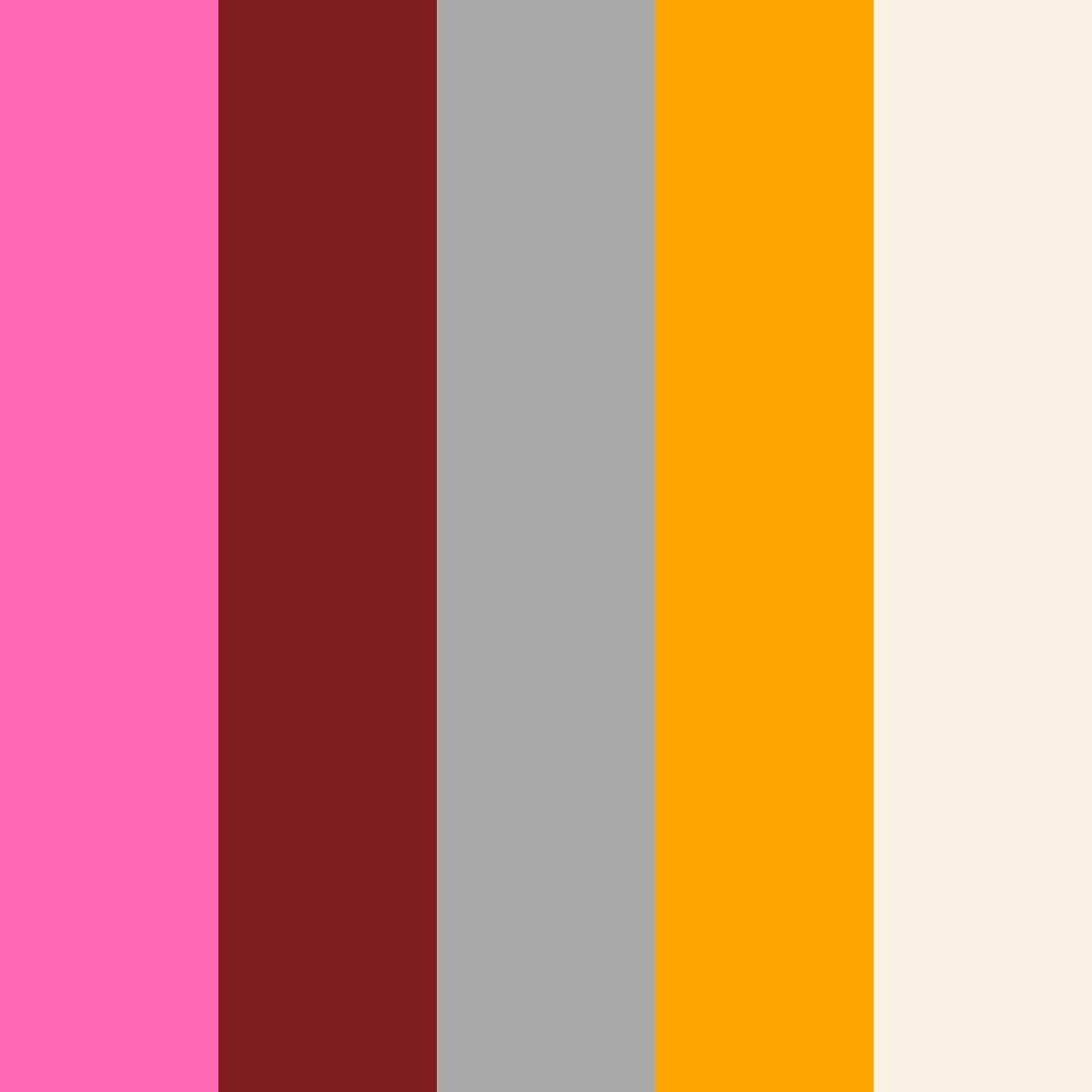 Pink Auburn Metal Bright Cream Summer Red Color Palettes - ColorMagic