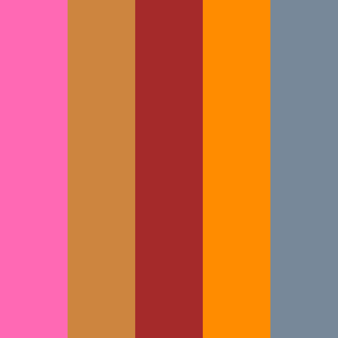 Pink Fall Brown 70s Muted Gold Peach Color Palettes - ColorMagic