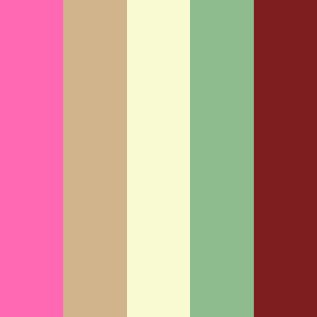 Pink Skin Ivory Mint Auburn Brown Color Palettes - ColorMagic