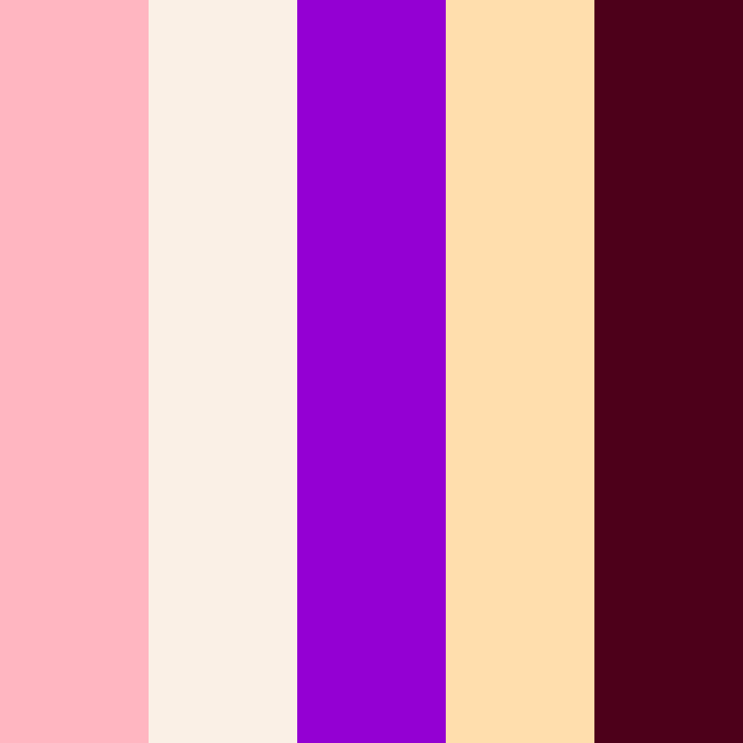 Spring Cream 80s Peach Burgundy Purple Color Palettes - ColorMagic