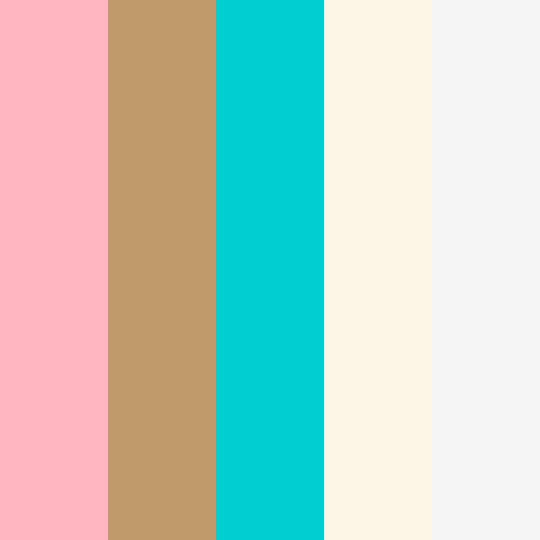 Spring Tan Aqua Soft White Auburn Peach Color Palettes - ColorMagic