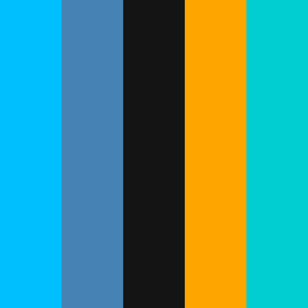 Summer Midnight Black Bright Aqua Rainbow Hazel Color Palettes - ColorMagic
