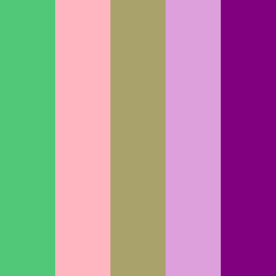 Tropical Spring Sage Violet Deep Auburn Cream Color Palettes - ColorMagic